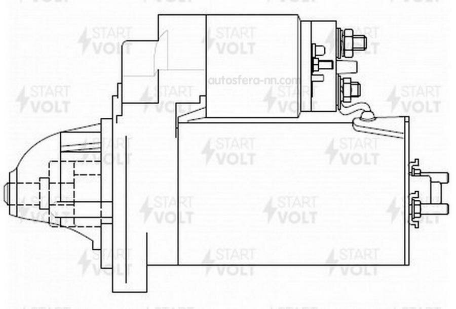 STARTVOLT LST0327 Стартер 3302,2217,2705 дв. Steyr 560 (2кВт) (STARTVOLT)