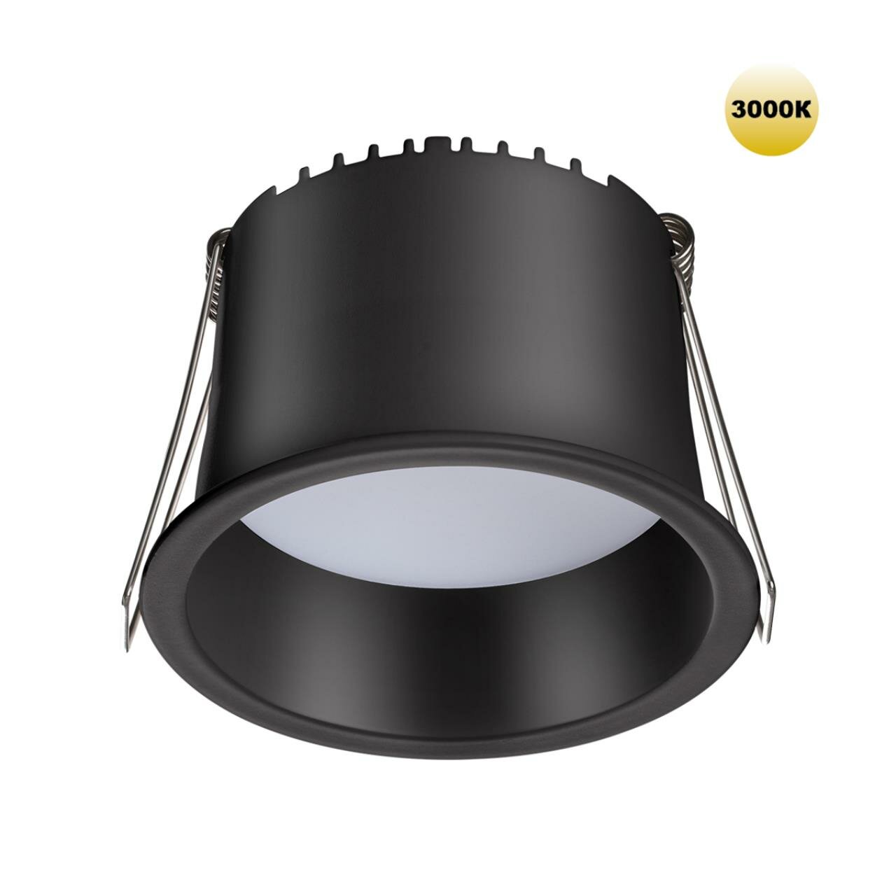 Встраиваемый светодиодный светильник Novotech Tran 359235 черный IP20 LED 3000К 9W 220V