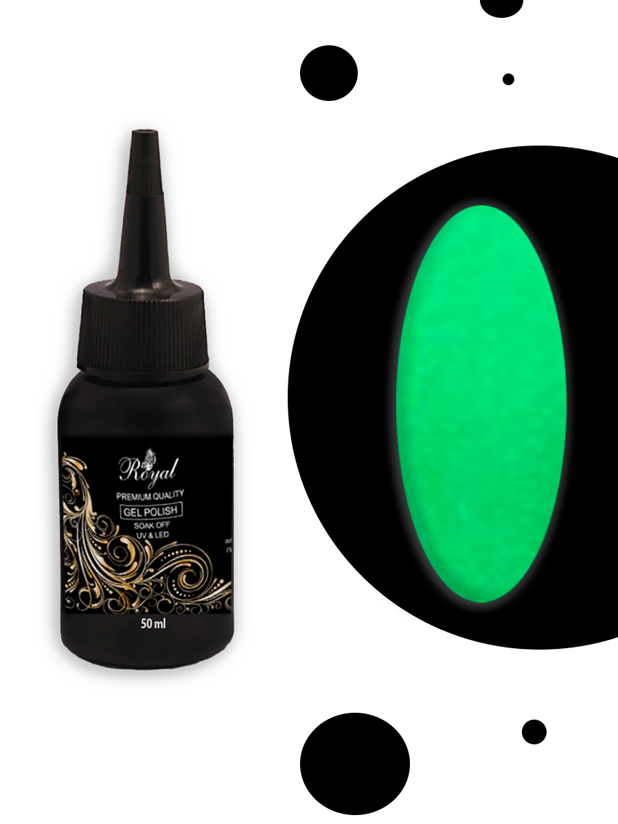 Топ Royal-gel "Glow in dark" светящийся в темноте без л/с 50 мл. GIDT