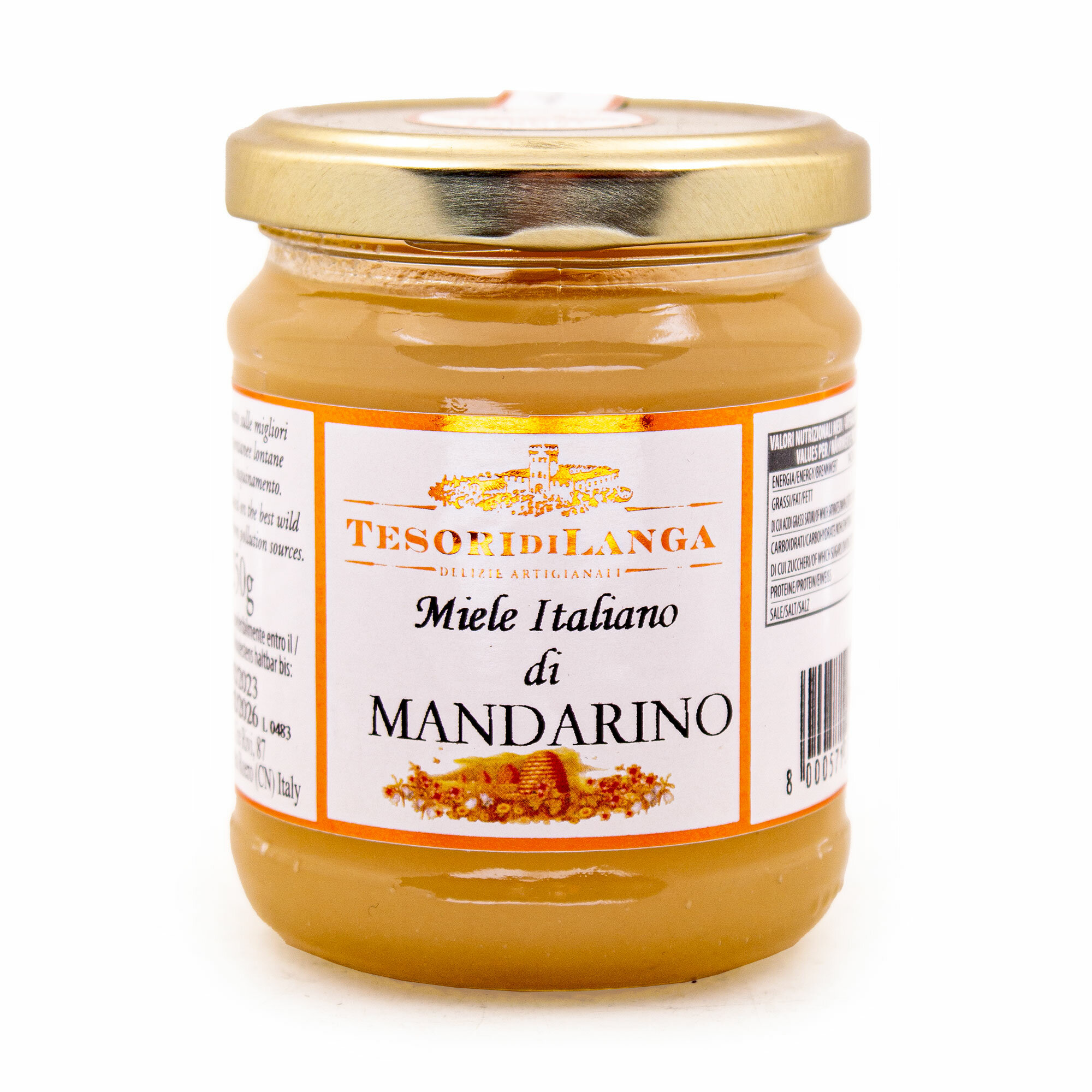 Мед мандариновый, TESORI DI LANGA, 0,250 кг (ст/б)