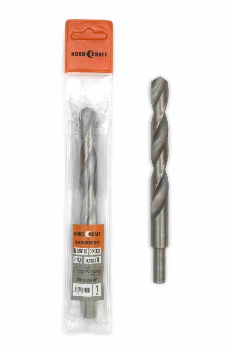 Сверло по металлу 14,5 мм Novocraft Sand хвостовик 10 мм, DIN 388, уп. 1 шт.