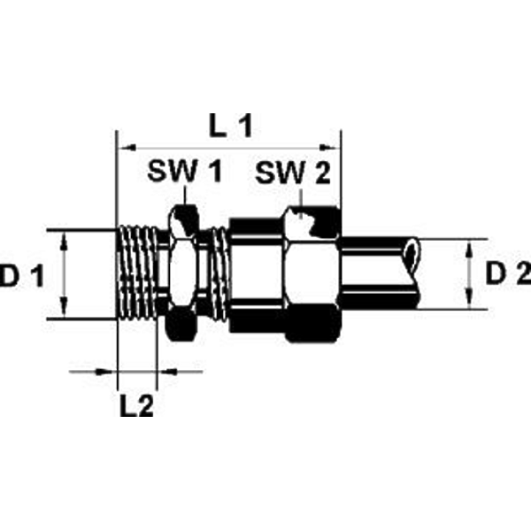 WABCO 893 800 033 0 (3076095R91 / 502947001 / 6235089) фитинг резьб. прямой d15-m22 (м) l52 под ключ sw27-27 стык\
