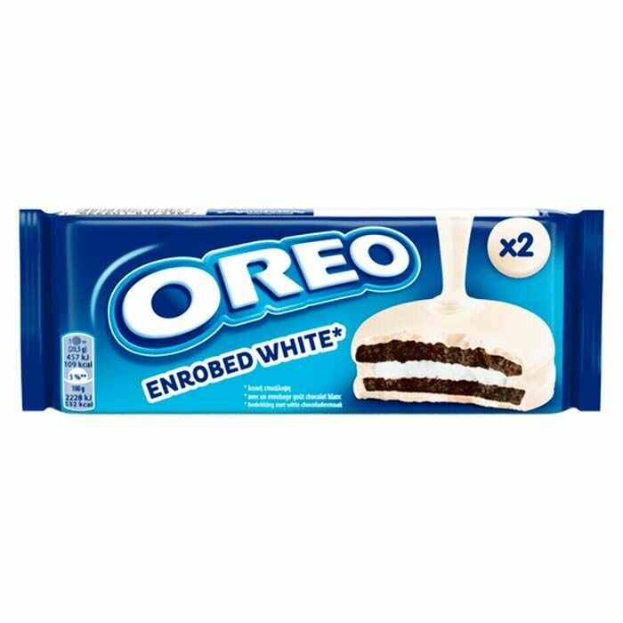 Печенье OREO Enrobed - набор 2 вкуса (молочный шоколад, белый шоколад) (Польша), 41 г (2 шт)