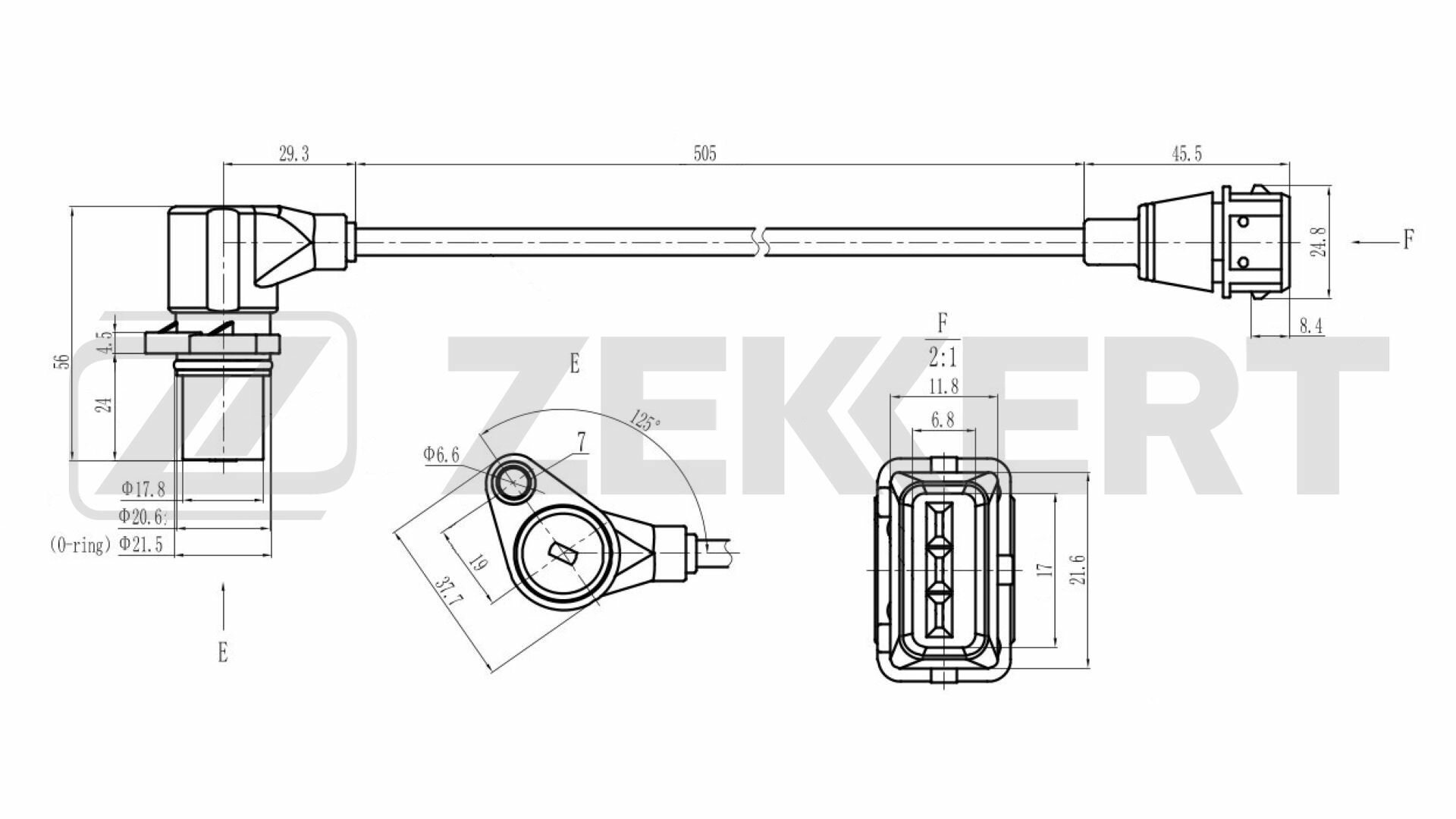 Датчик положения коленвала Audi A6 II 97- A4 94- 80 V 93- VW Passat V 96- Zekkert арт. se-4052