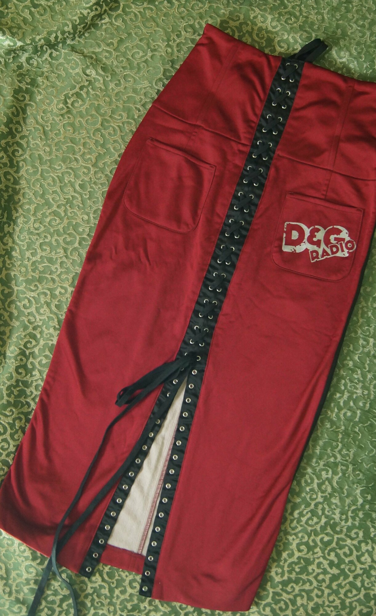 Винтажная старинная новая стильная юбка бренда Dolce & Gabbana (D&G), коллекция 1999 г. на шнуровках / 100% Италия! / Полностью новая!