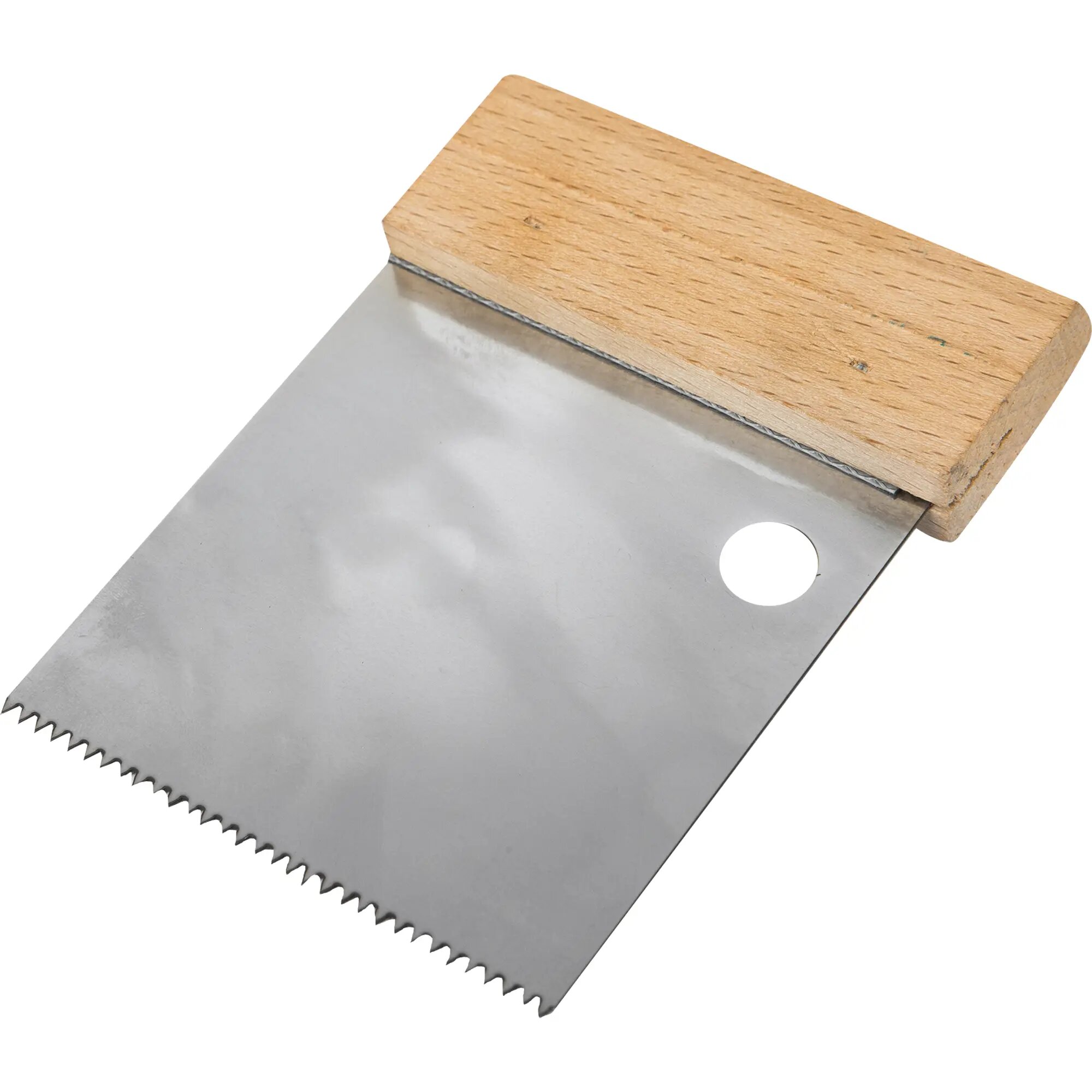 Шпатель зубчатый для клея Dominus 80 мм S3, нержавеющая сталь