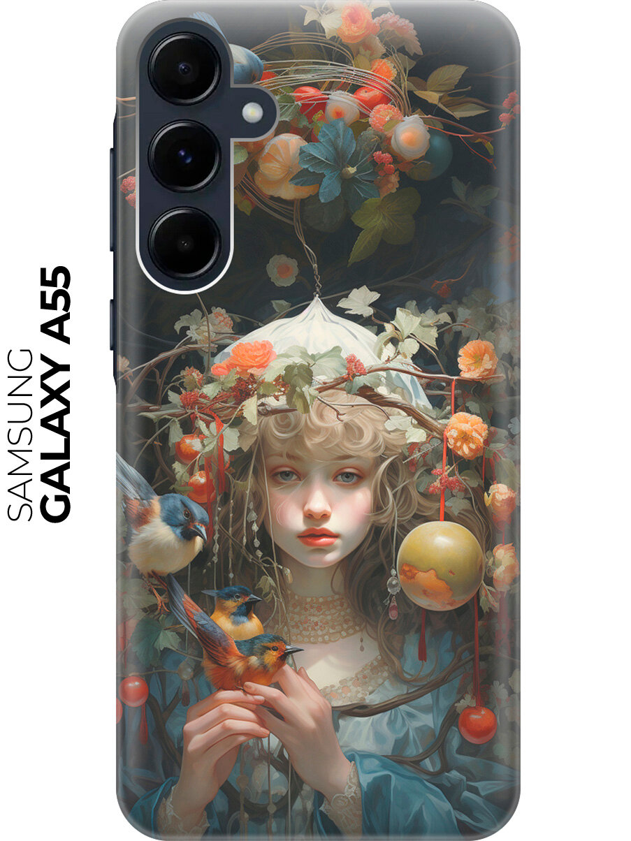 Силиконовый чехол на Samsung Galaxy A55 / Самсунг А55 с рисунком "Бестия окаянная"