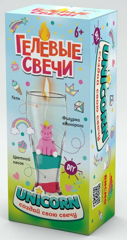 Набор для творчества Гелевые свечи "Единорог"