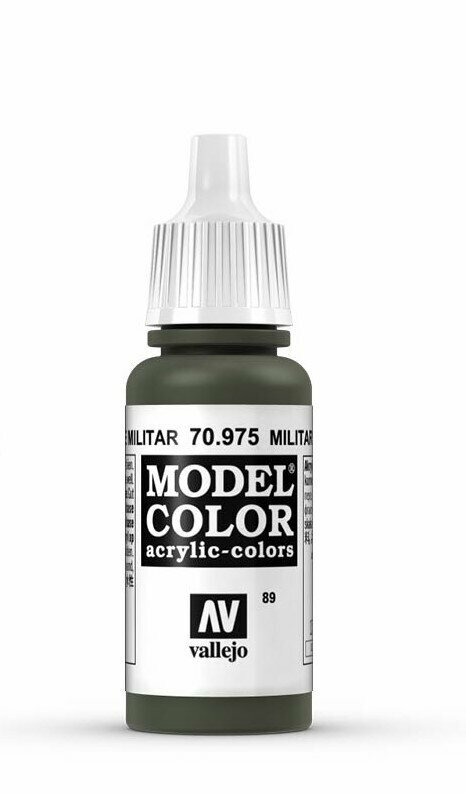 Краска 70975 Vallejo Серии Model Color Military Green (Военный зеленый) 17ml