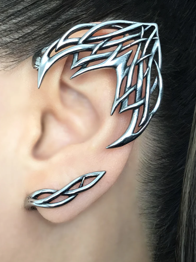 Моносерьга кафф, металл