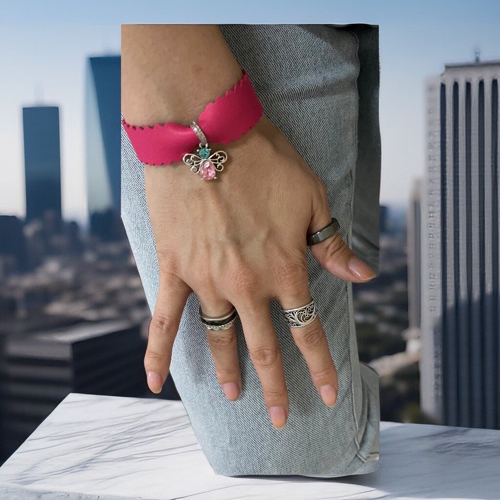 Браслет, металл, стразы