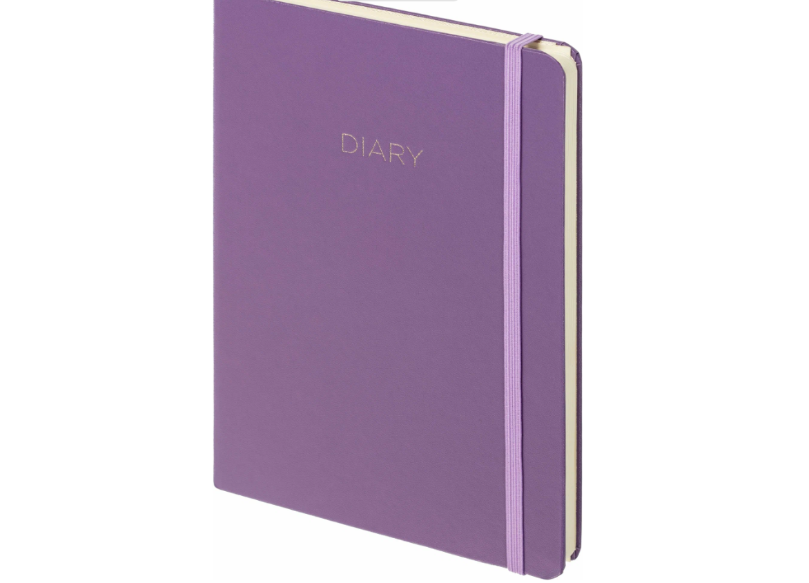 Ежедневник недатированный сиреневый, А5 136 л, Journal, ATTACHE