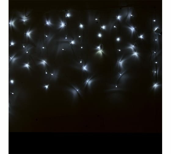 Гирлянда светодиодная Funray Бахрома IC-120W,3.0*0.5м,120 LED, хол. бел, IP20, прозр. шнур1,5м, контр