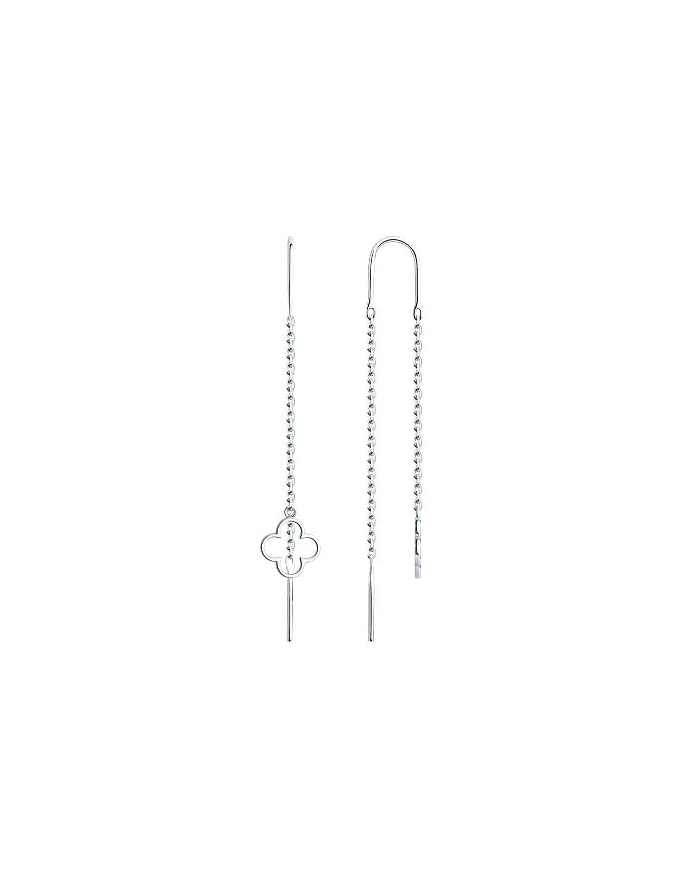 Серьги цепочки The Jeweller, серебро, 925 проба, родирование