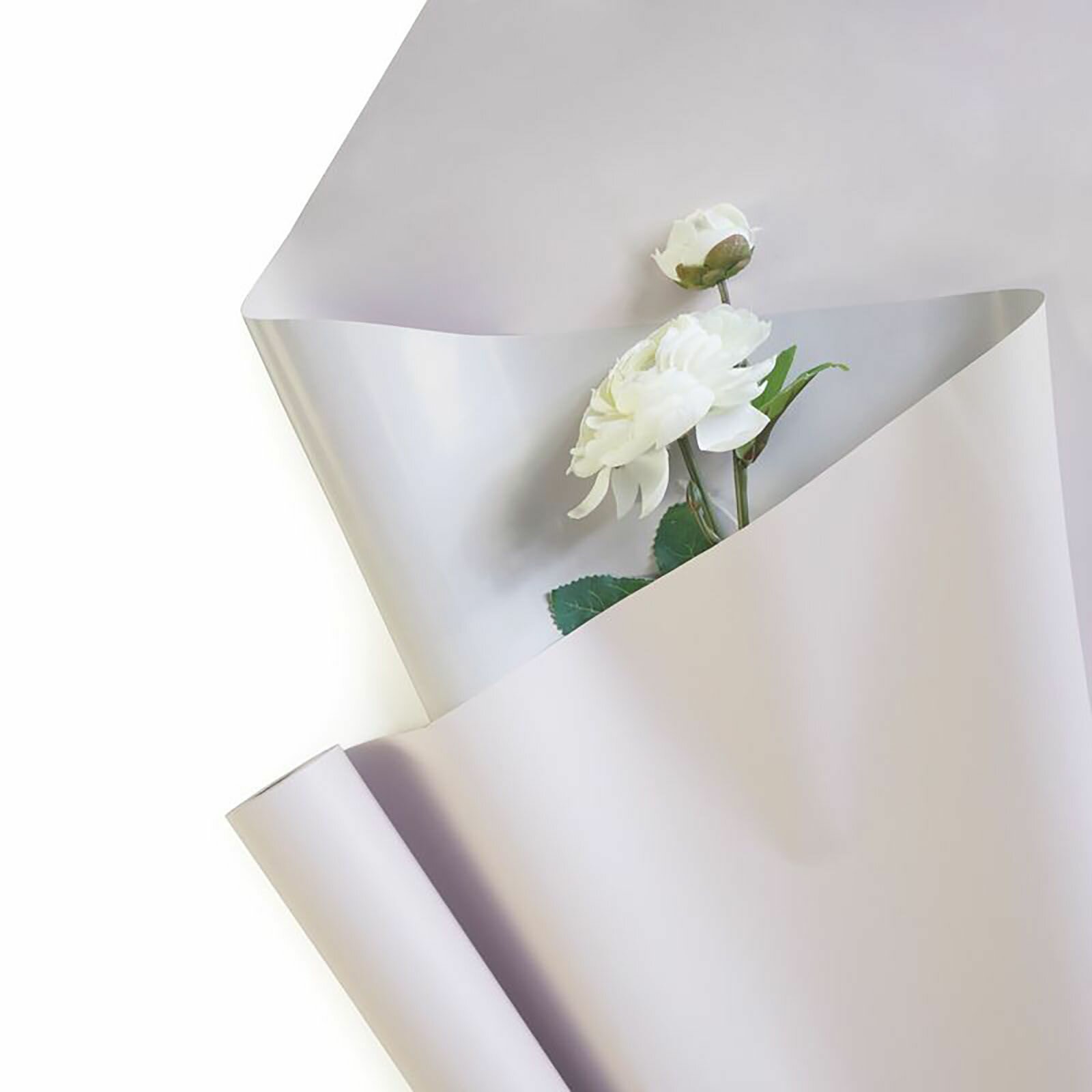 Пленка "Корея", Пудра - Теплый серый / 10*0,5 м / Браво