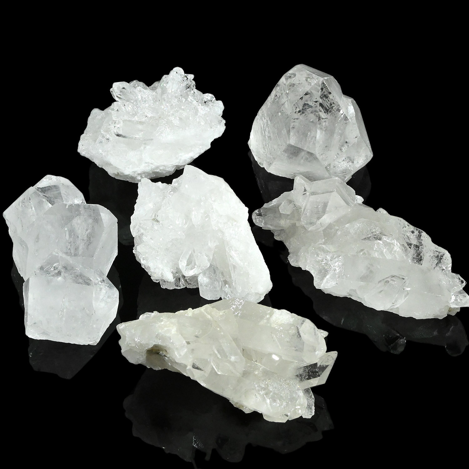 Кристаллы горного хрусталя 55*39*30мм, 60-69г .