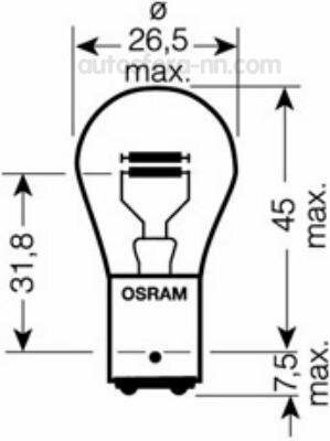 OSRAM 7537TSP Лампа P21/5W 24V TRUCKSTAR PRO