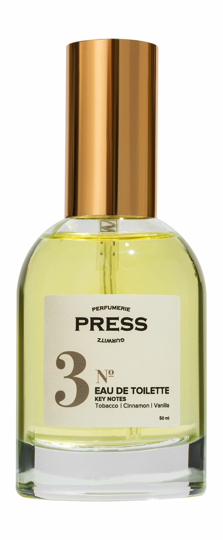 PRESS GURWITZ PERFUMERIE Press Gurwitz Perfumie № 3 Туалетная вода c нотами табака, корицы и ванили, 50 мл