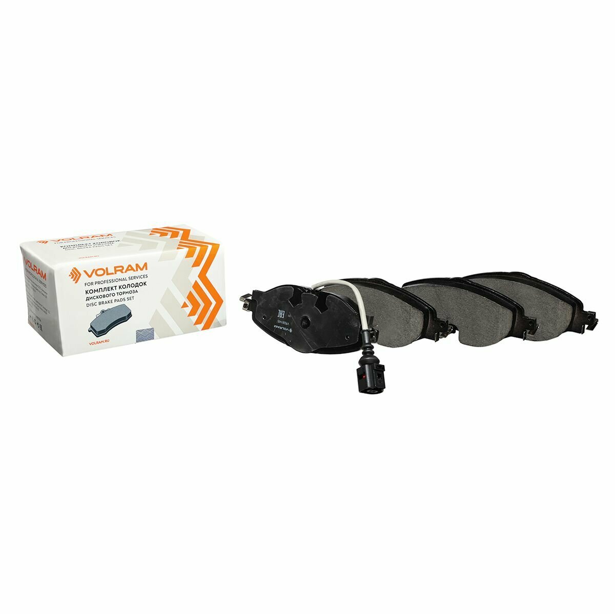 Колодки тормозные дисковые Volram VR26145 передние с датчиком VW Golf 7 (12-), Tiguan (16-); Skoda Octavia 3 (12-)