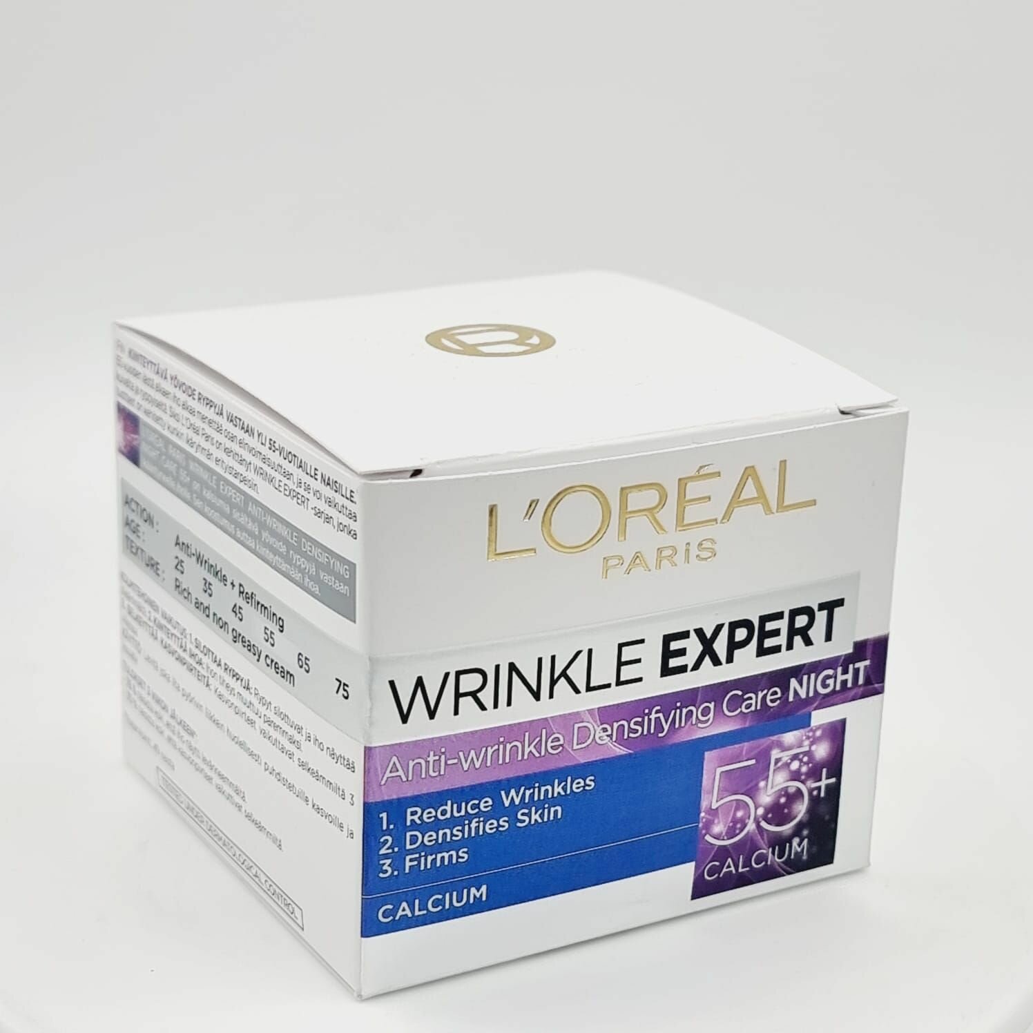 Крем ночной с кальцием Wrinkle Expert 55+ с маслом из косточек абрикоса 50 мл (Франция)