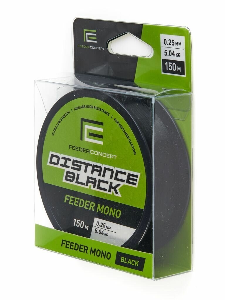 Леска монофильная Feeder Concept DISTANCE BLACK 150/025 (FC4001-025)