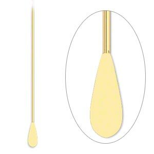 Пины с капелькой, 50х0.644мм, базовый материал - латунь, позолоченные, 20 шт.