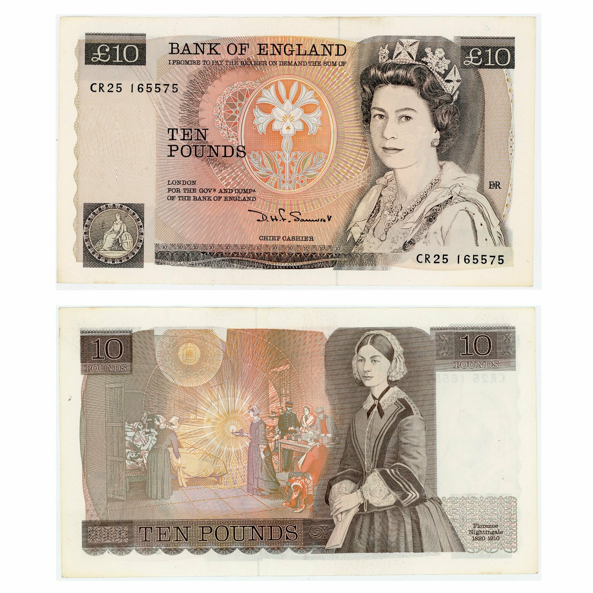 Банкнота Великобритания 10 фунтов TEN POUNDS 1980-1984 Extremely Fine (XF) Pick 379d