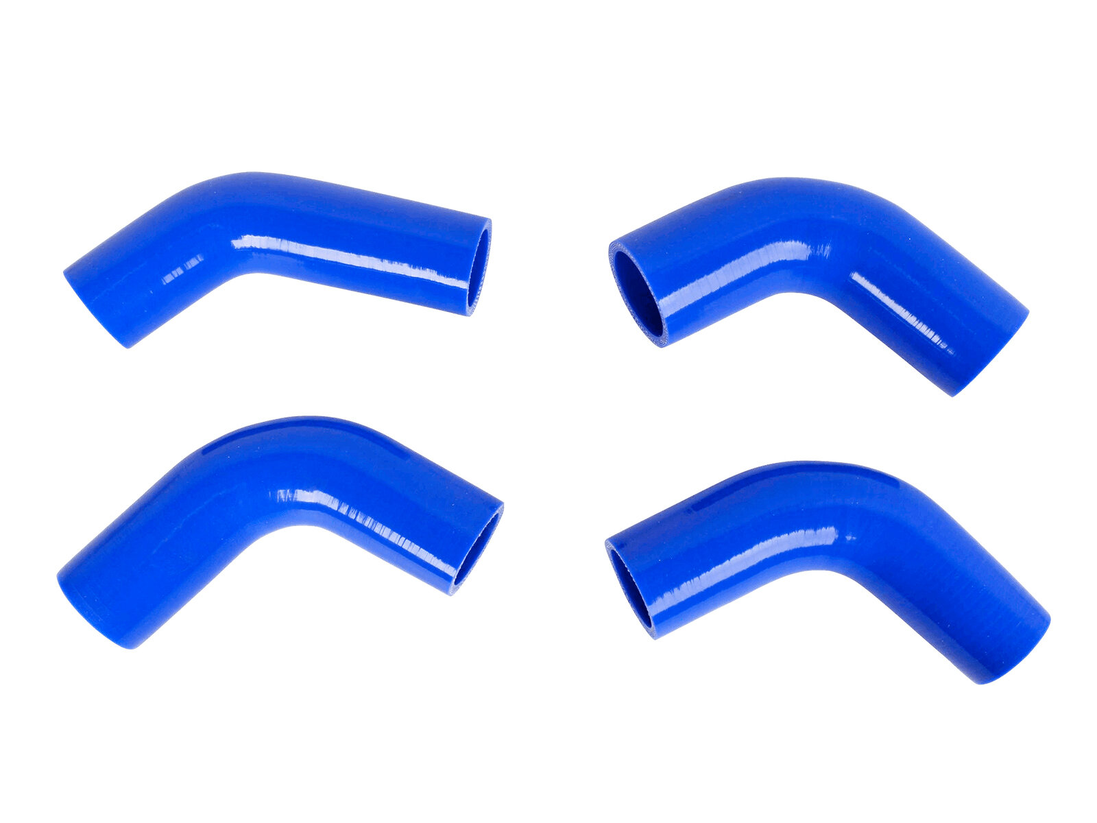 Патрубок ГАЗ-3302 дв.406 ЕВРО-2, 3 радиатора 4 штуки комплект синий MEGAPOWER 3302-1303000