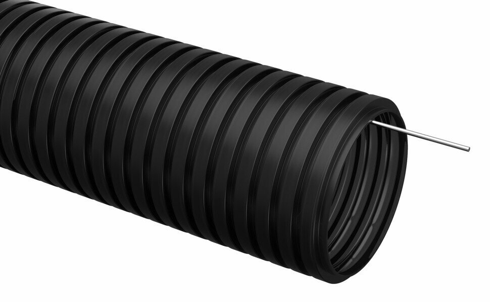 Труба гофр. гибкая П IEK CTG20-16-K02-100-1 внеш. D=16мм с протяжкой 100м чёрн.