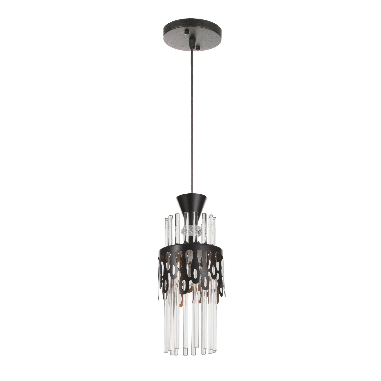 Подвес «Капель», 1×60 Вт Е27, черный