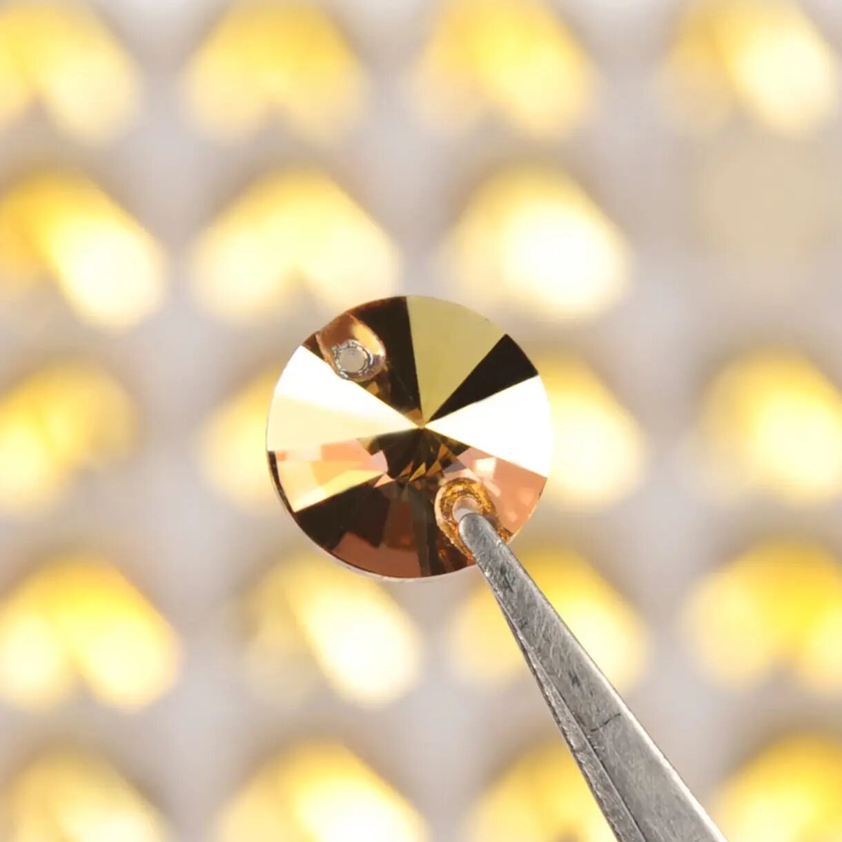 Кристаллы Sunshine Gold Rivoli 8-18 мм для декора 12mm 28PCS