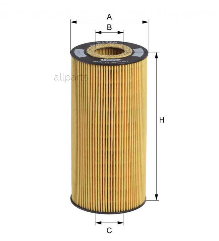 HENGST FILTER E172HD35 Hengst Фильтр масляный (HU 951 X) E172H D35