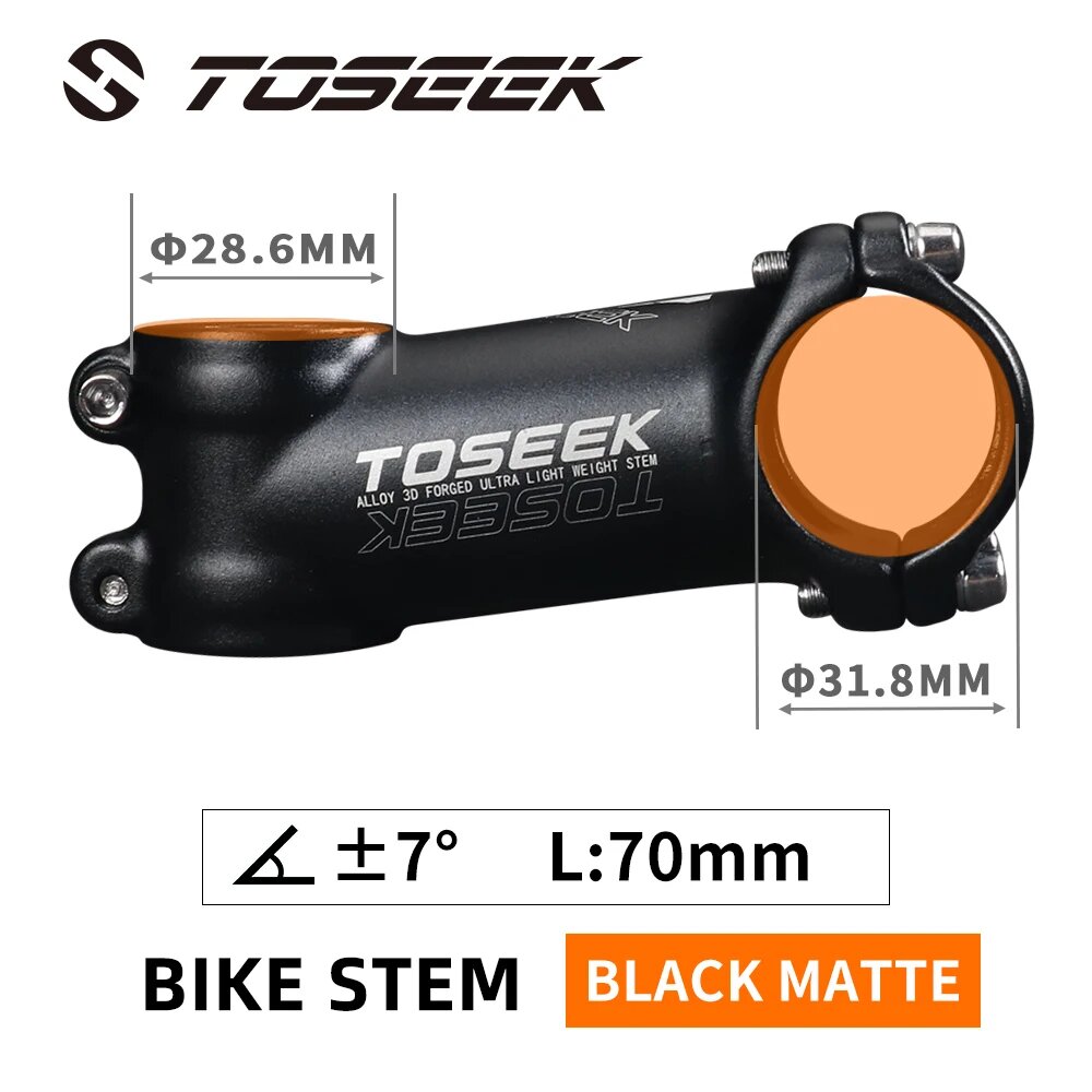 TOSEEK Алюминиевый вынос руля для MTB 31.8 мм 7/35 градусов Angle 7-70mm