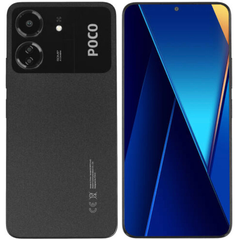 Смартфон POCO C65, камера 50 МП, экран 6.7", NFC, 8ГБ/256ГБ, Android 13, черный