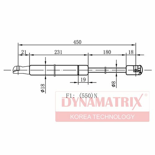 Амортизатор багажника Dynamatrix-Korea DGS016823 для VW Passat