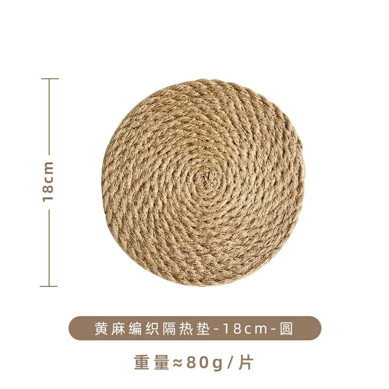 Грубая джутовая веревка, теплоизоляционный коврик, полуручная плетеная подставка, льняная трава, антиожоговая подставка для тарелок, домашний термостойкий коврик для керамической посуды