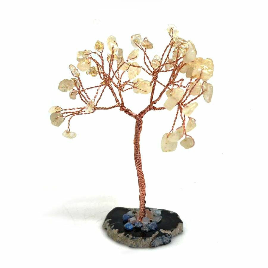 Денежное дерево счастья Сувенир Mix из натуральных камней цитрина Sr-tree-06