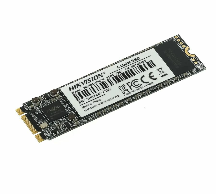 512 ГБ SSD M.2 накопитель HIKVISION HS-SSD-E100N/512G Hiksemi (HS-SSD-E100N/512G Hiksemi) - SATA3 6.0 Гбит/с, чтение - 560 Мбайт/с, запись - 500 Мбайт/с, 3D TLC NAND