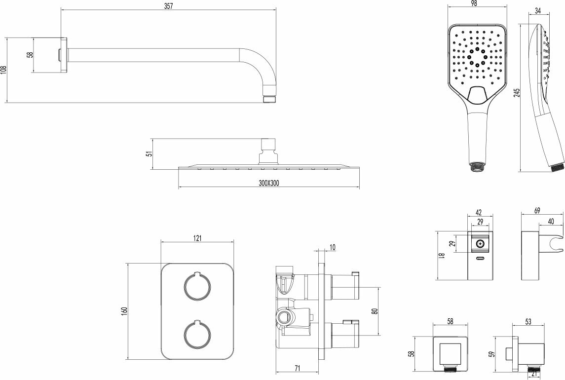 Душевой комплект Lemark Yeti LM7849C