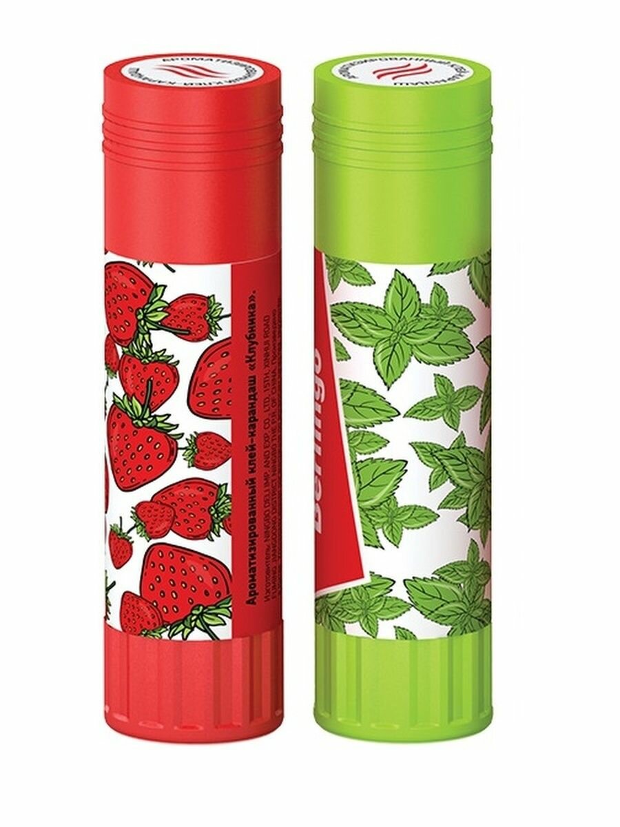 Клей-карандаш "Aroma" 21г ароматизированный (мята, клубника)