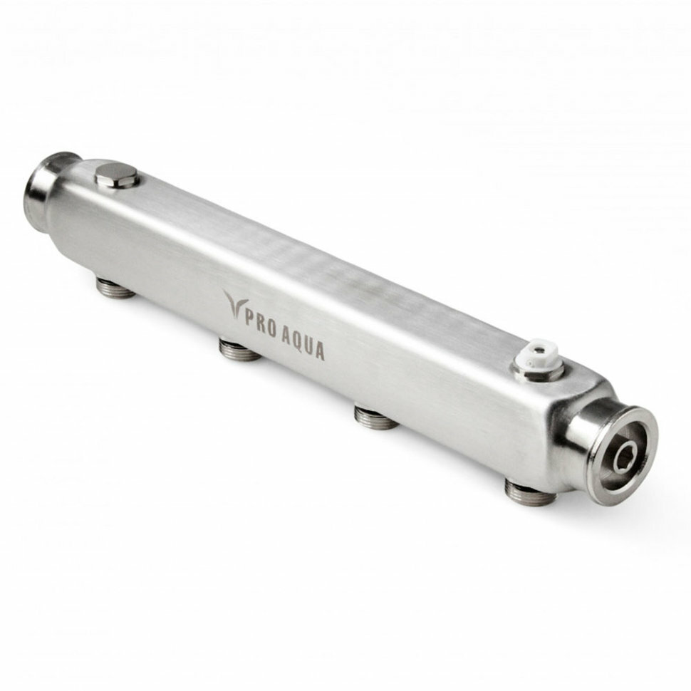 Коллектор ProAqua 1 1/4" x 3/4" 100 мм, 590 мм, нержавейка 8 выходов