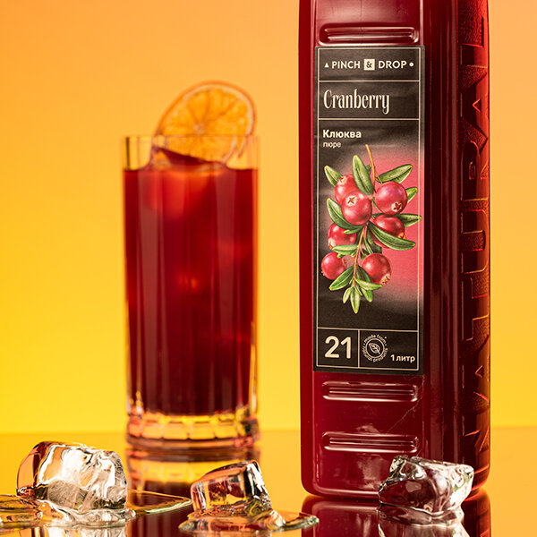 Фруктовое пюре Клюква Pinch&Drop пластик 1л