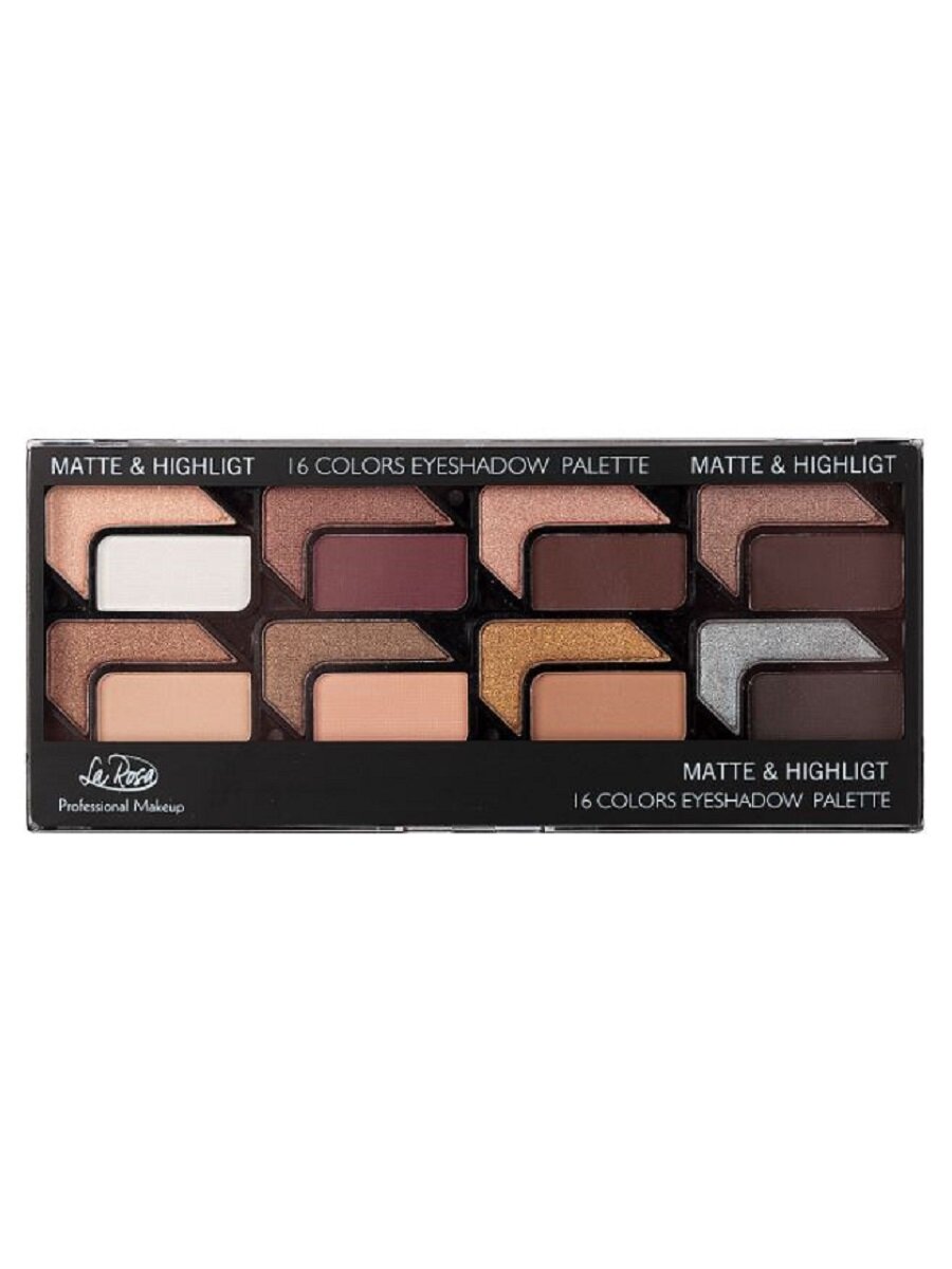 La Rosa Тени для век, бровей 16-ти цветные LE-116 03
