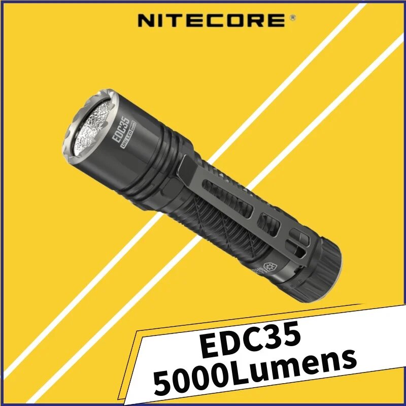 Nitecore EDC35 5000 люмен EDC фонарик, перезаряжаемый через USB-C, супер яркая наклейка высокой мощности для повседневного ношения