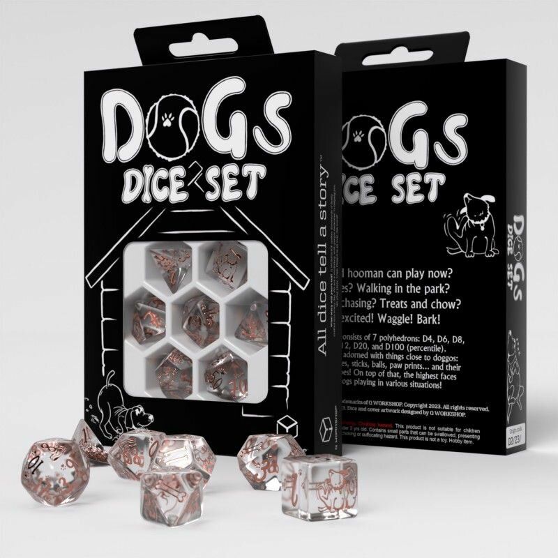 Набор кубиков для настольных ролевых игр (Dungeons and Dragons, DnD, D&D, Pathfinder) - DOGS Dice Set: Bubbles
