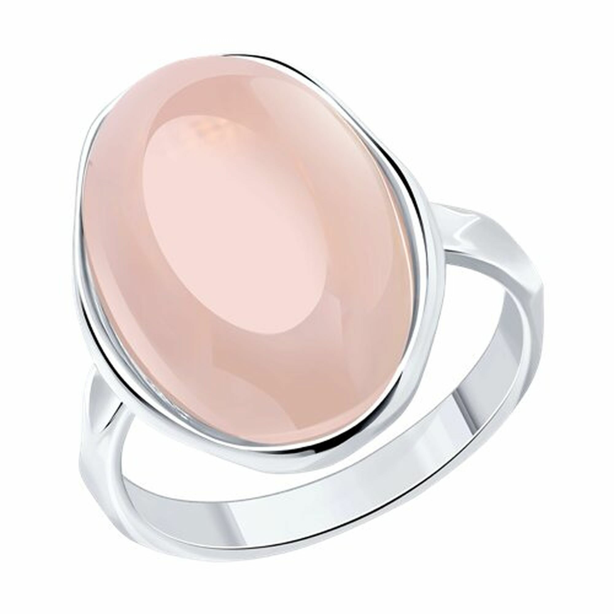 Кольцо, серебро, 925 проба, родирование, кварц