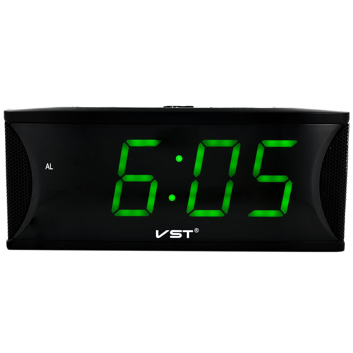 Сетевой будильник Vst719-4 часы 220В зел. цифры+USB кабель (без адаптера)