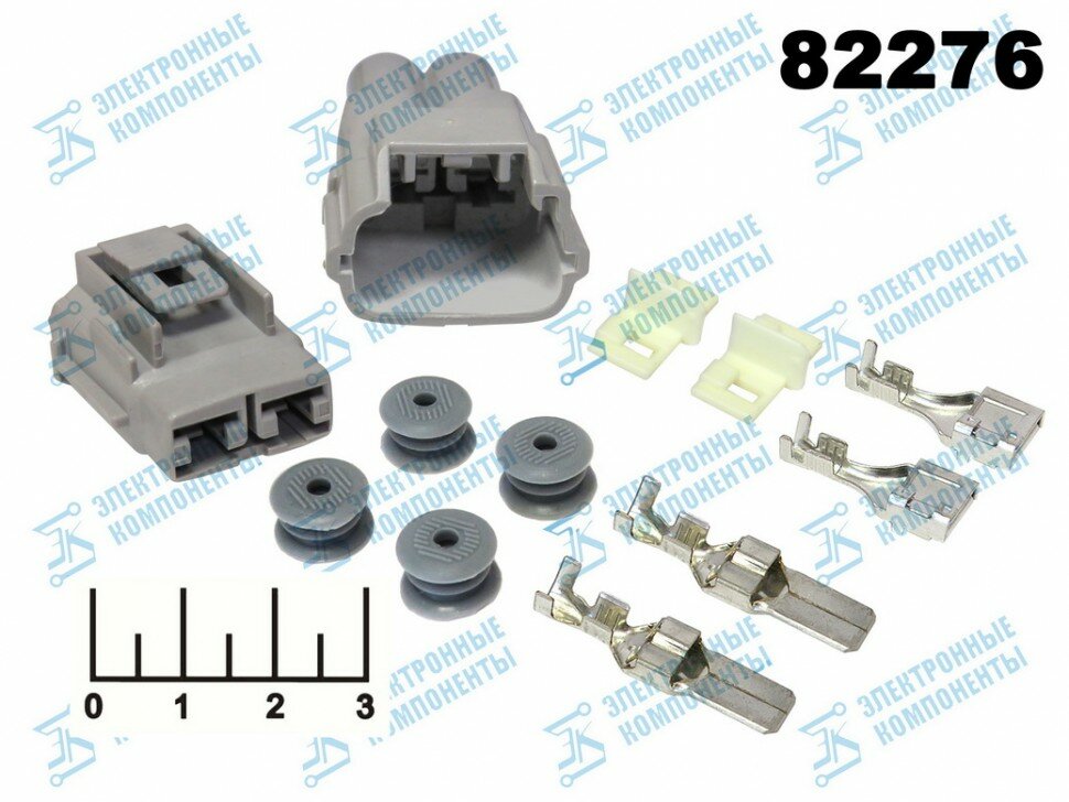 Разъем 2pin в комплекте 9.5мм влагозащищенный DJ7021-8-21/11