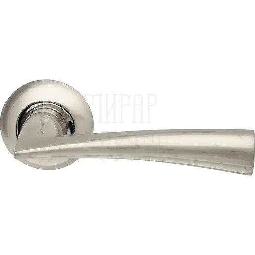 Дверная ручка Armadillo на круглой розетке "Columba" LD80 матовый никель + хром