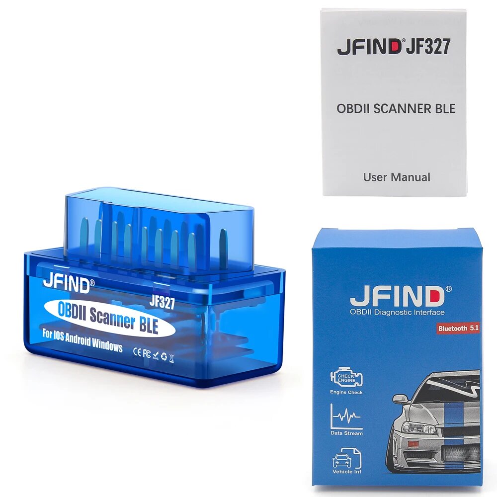 Автомобильный сканер JF327 V1.5 BT5.1 для ios Android с чипом PIC18F25K80, автомобильный считыватель кодов, инструмент для диагностики неисправности ELM 327 в 1 5
